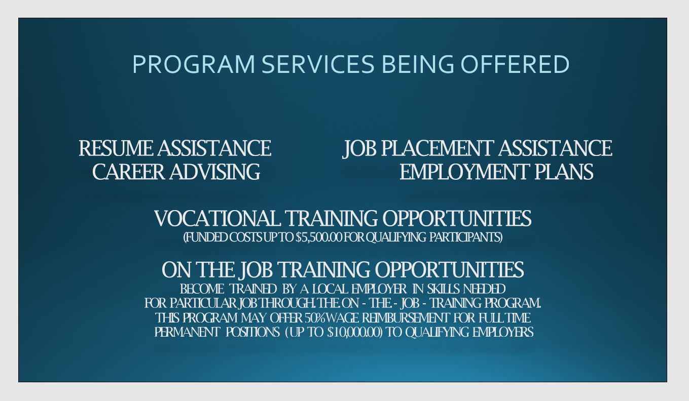 Workforce Development Program Services Offered